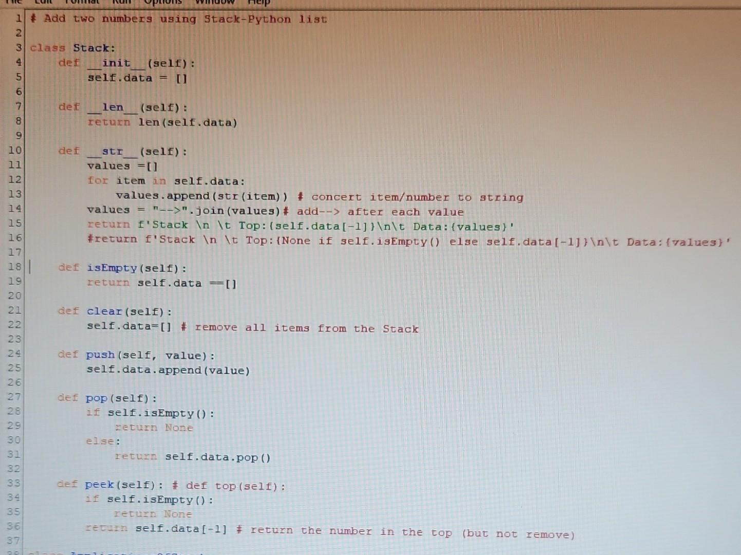 Solved in python. you need to implement specified | Chegg.com