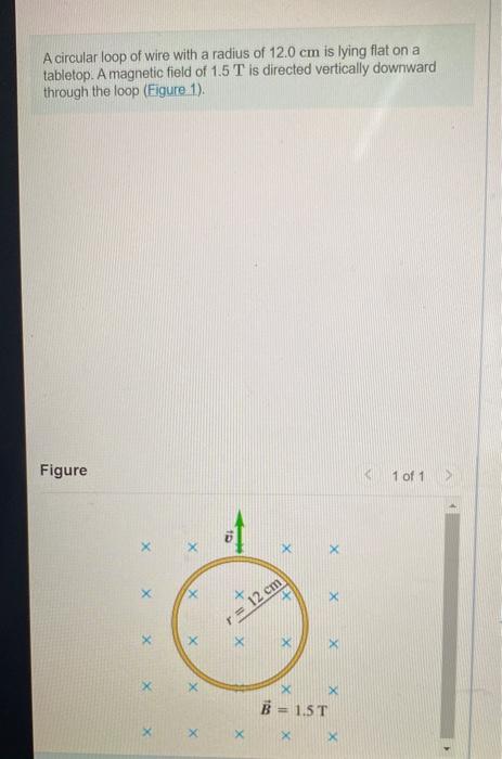 Solved A circular loop of wire with a radius of 12.0 cm is | Chegg.com