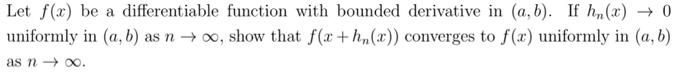 Solved Let f(x) be a differentiable function with bounded | Chegg.com
