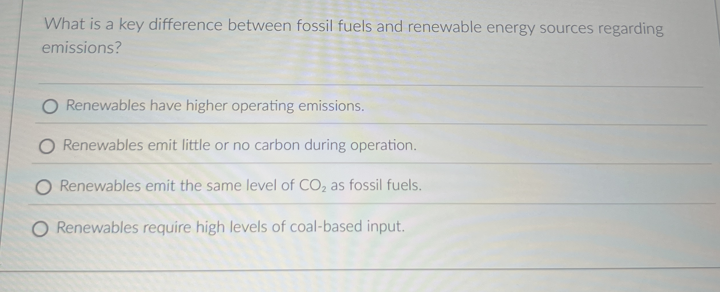 Solved What is a key difference between fossil fuels and | Chegg.com