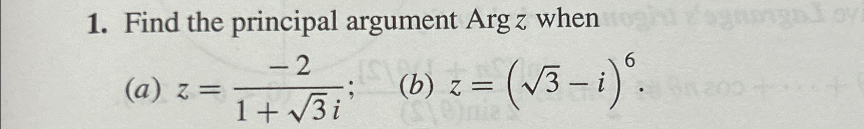 Solved Find the principal argument Argz | Chegg.com