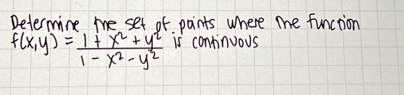 Determine the set of points where the function | Chegg.com