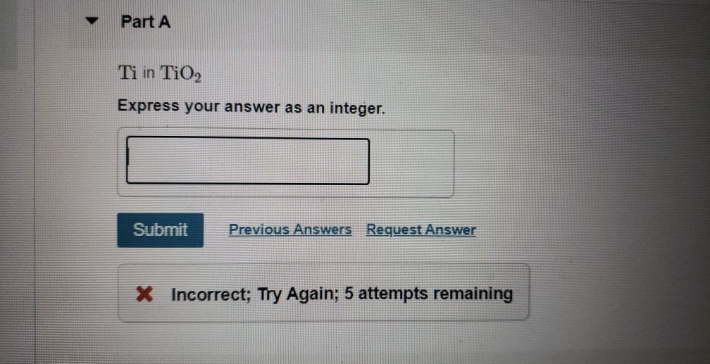 Solved Determine the oxidation number (oxidation state) for | Chegg.com