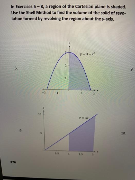 Solved In Exercises 5-8, a region of the Cartesian plane is | Chegg.com