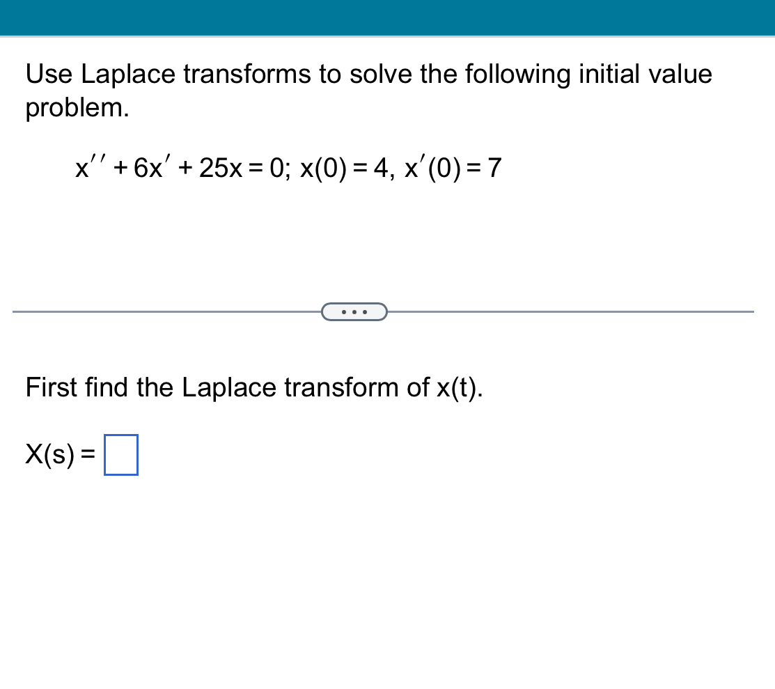 Solved Use Laplace transforms to solve the following initial | Chegg.com
