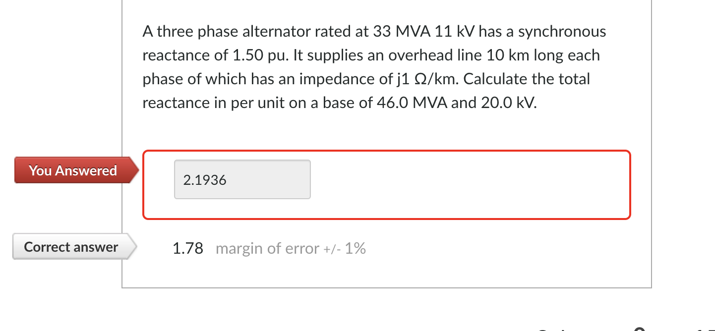 Solved A three phase alternator rated at 33 ﻿MVA 11kV ﻿has a | Chegg.com