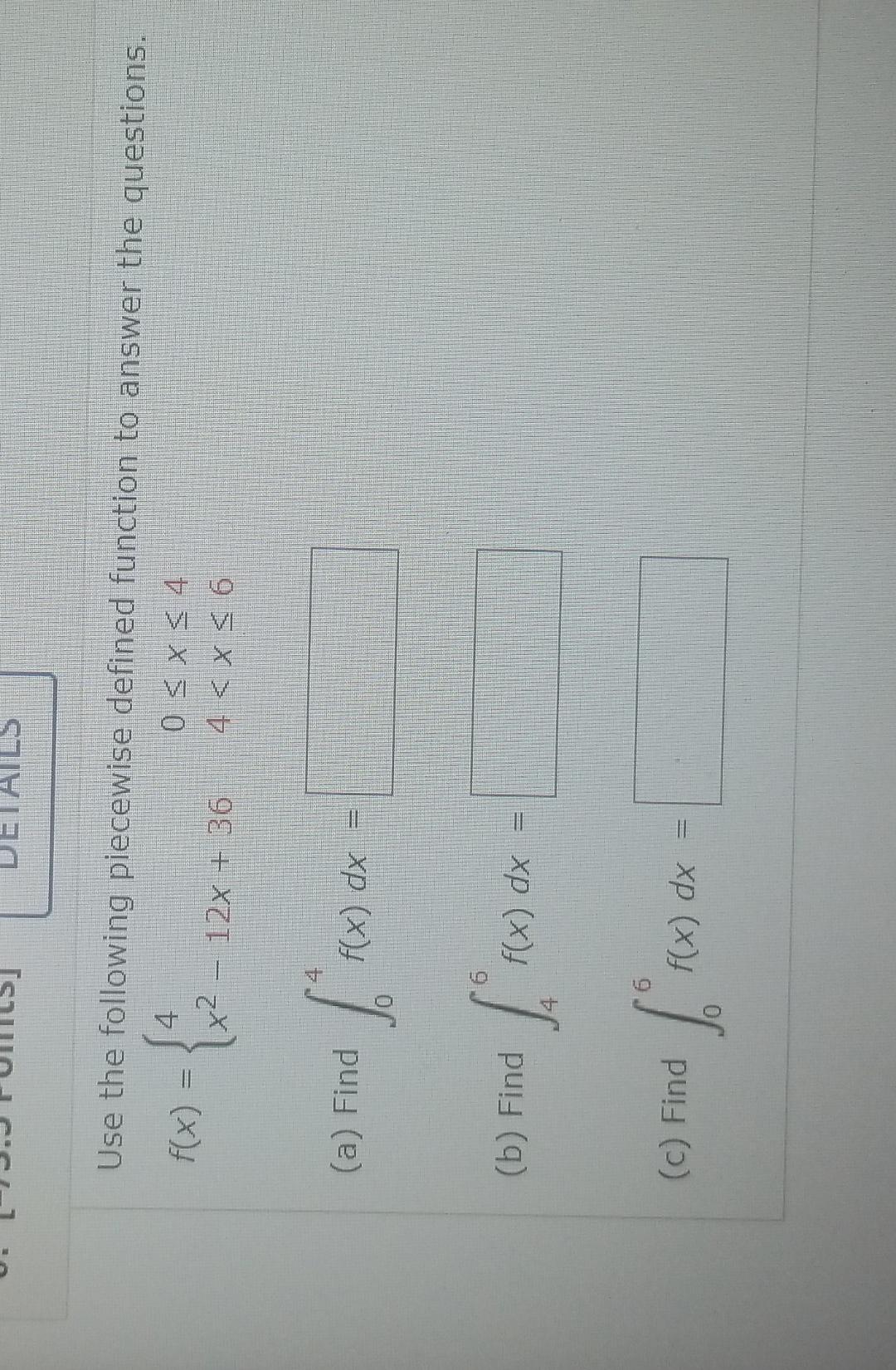Solved Use the following piecewise defined function to | Chegg.com