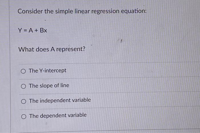 Solved Consider the simple linear regression equation: | Chegg.com