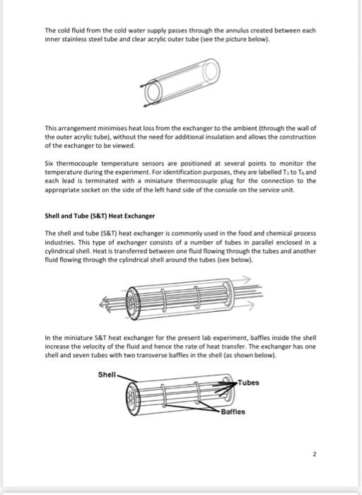 Solved Experiment HE: Heat Exchangers Objective To | Chegg.com