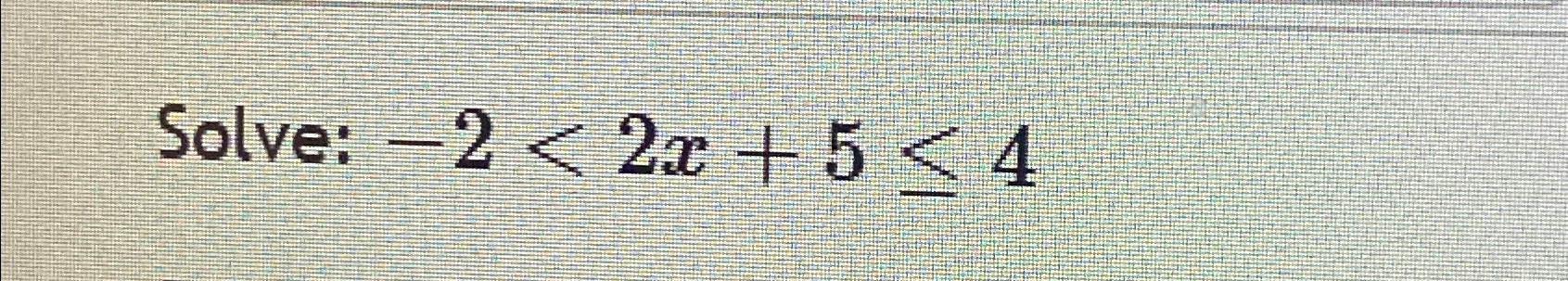 Solved Solve: -2