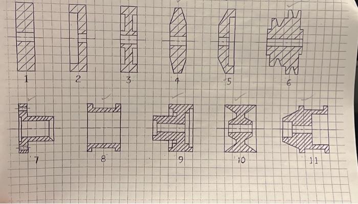 Solved Draw the following in 3d and front views. dimensions | Chegg.com