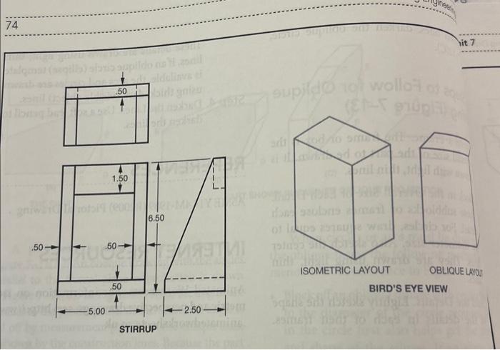 74 ISOMETRIC LAYOUT OBLLQUELYO: BIRD'S EYE VIEWMENT: | Chegg.com