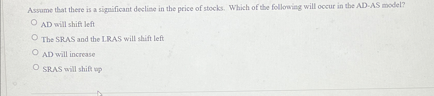 Solved Assume that there is a significant decline in the | Chegg.com