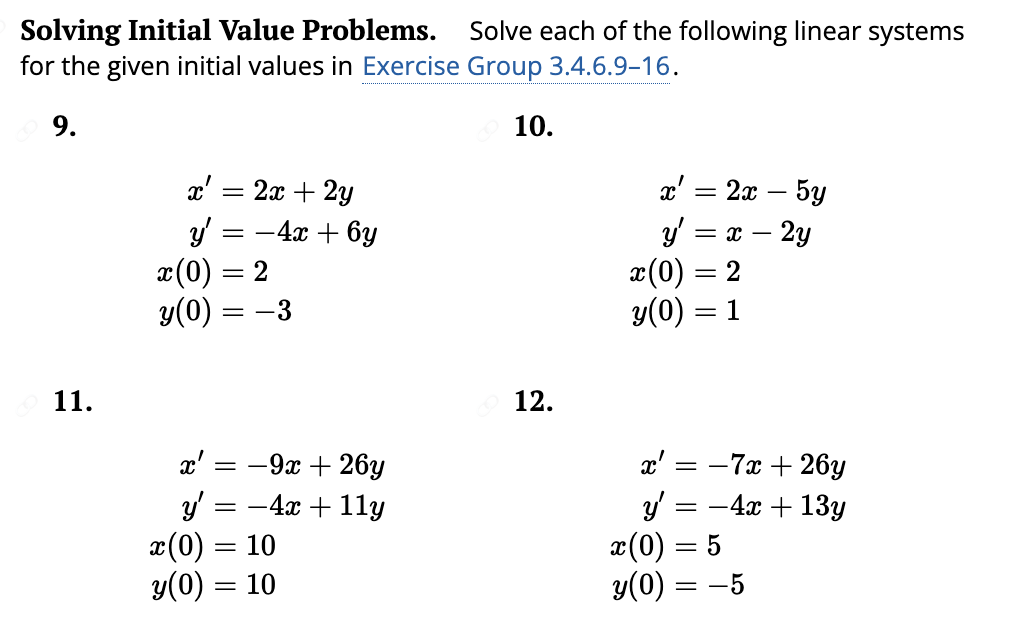 Solved by an EXPERT just 11 ﻿please! Solving Initial Value | Chegg.com