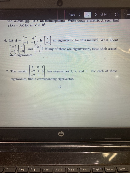 Solved C/ T an isomorphism? Write down a matrix A such that | Chegg.com