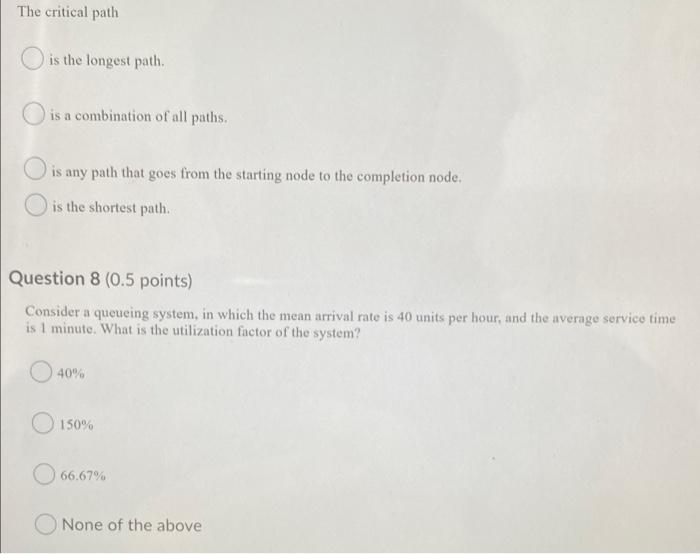 Solved The critical path is the longest path. is a | Chegg.com