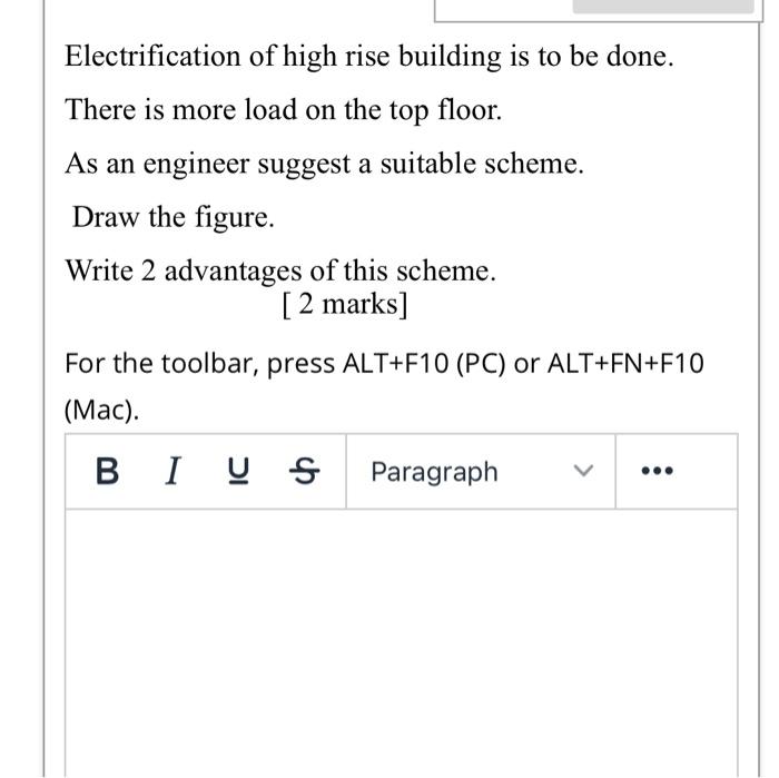 Solved Electrification of high rise building is to be done. | Chegg.com