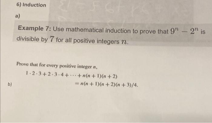 Solved Example 7: Use mathematical induction to prove that | Chegg.com