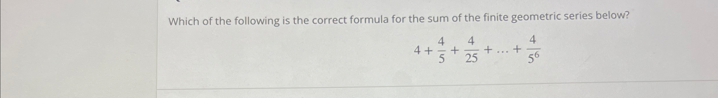 Solved Which of the following is the correct formula for the | Chegg.com
