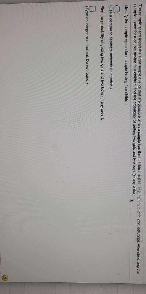 Solved The sample space listing the eight simple events that | Chegg.com