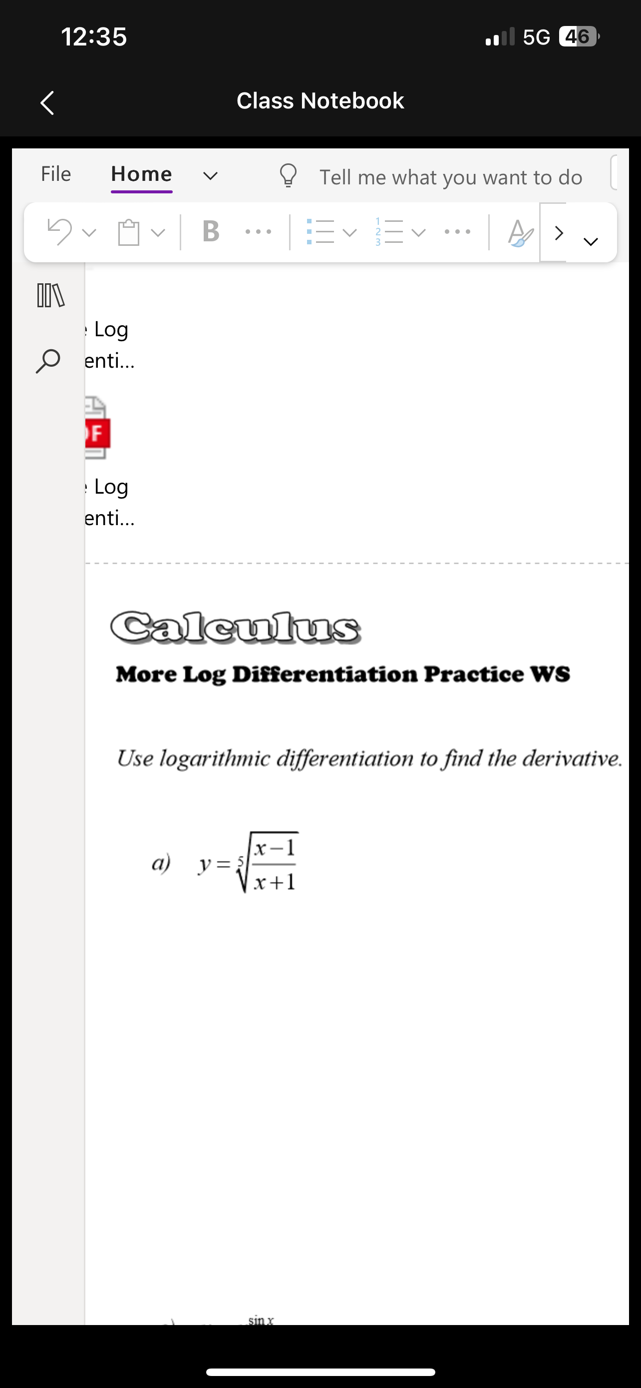 Solved GalleroflusMore Log Differentiation Practice WSUse | Chegg.com