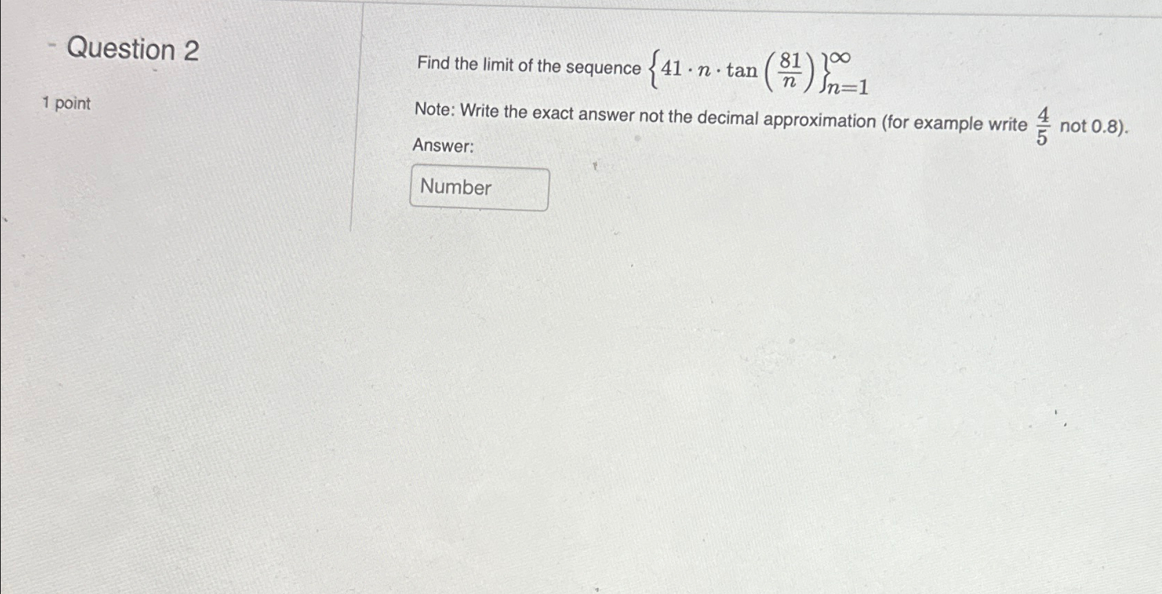 Solved Question 21 ﻿pointFind the limit of the sequence | Chegg.com