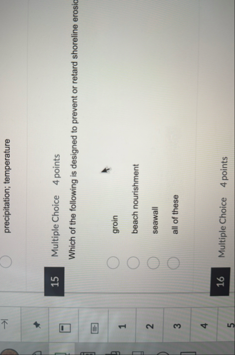 Solved precipitation; temperatureMultiple Choice 4 | Chegg.com