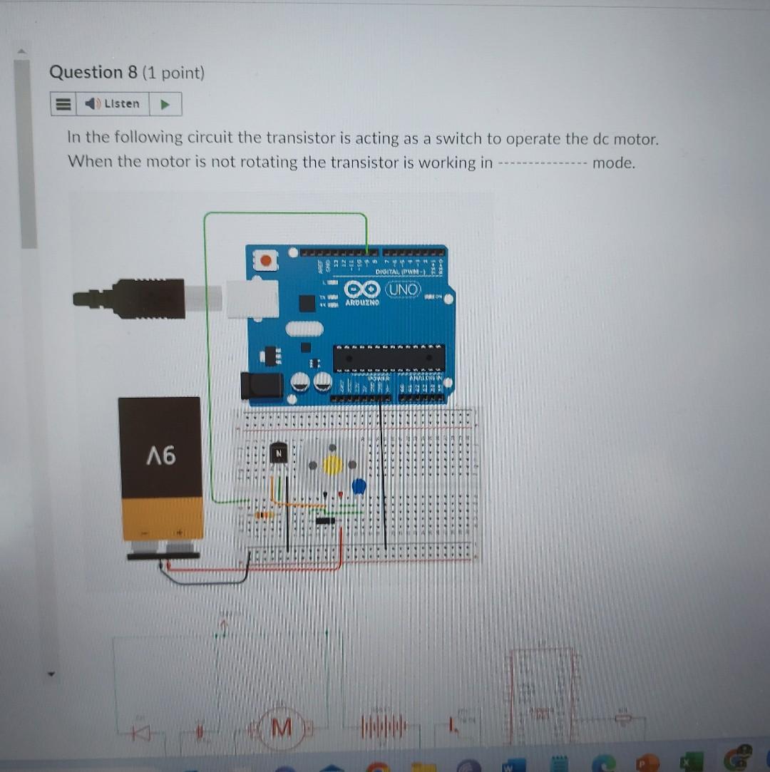 Solved In the following circuit the transistor is acting as | Chegg.com