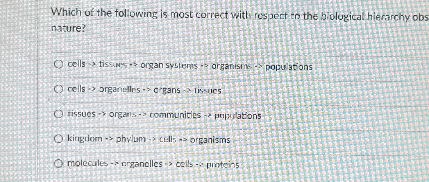 Solved Which of the following is most correct with respect | Chegg.com