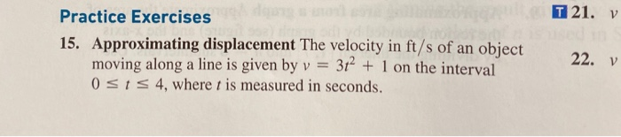 Solved T 21. v Practice Exercises 15. Approximating | Chegg.com