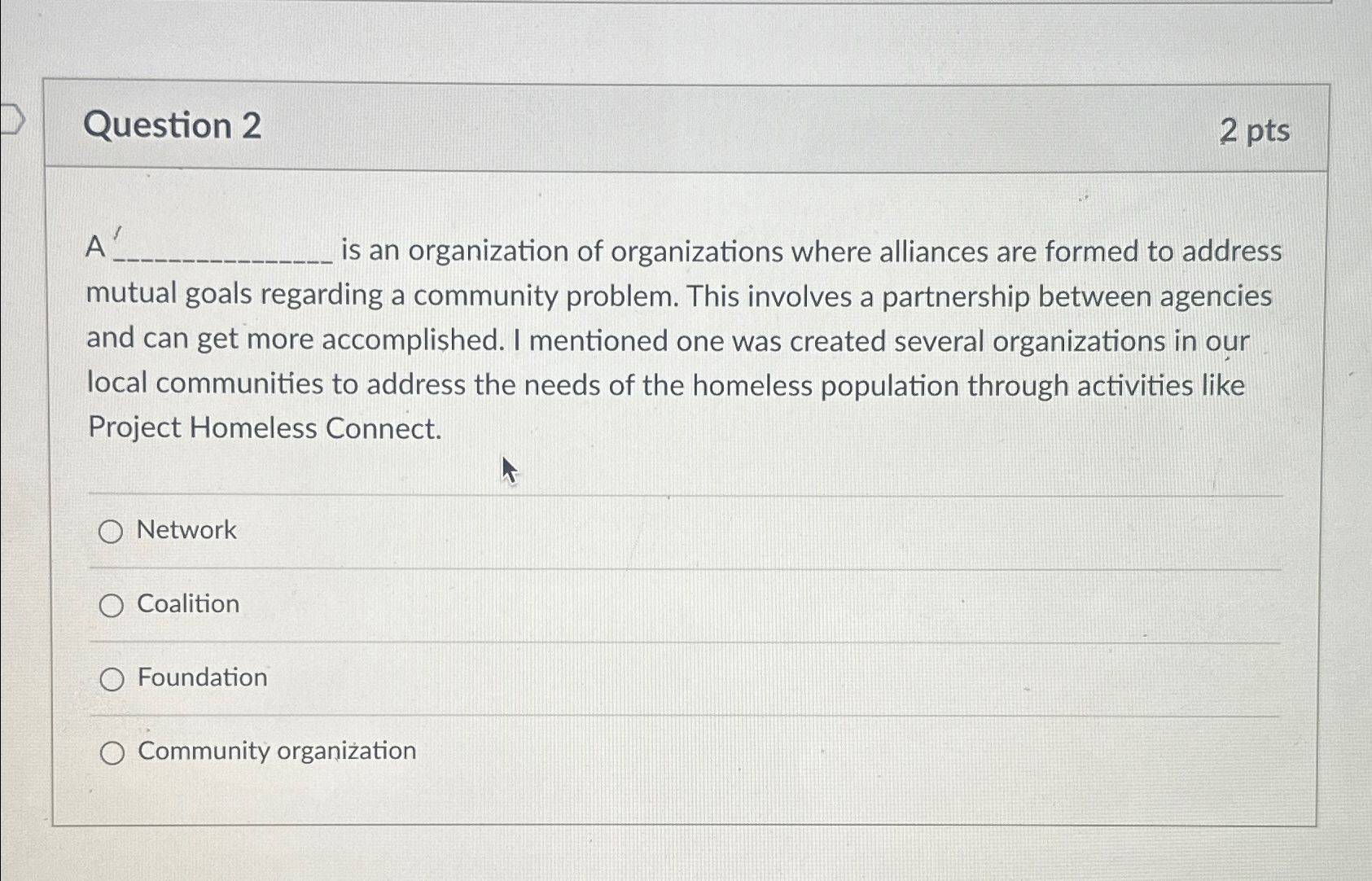 Solved Question 22ptsA is an organization of organizations | Chegg.com