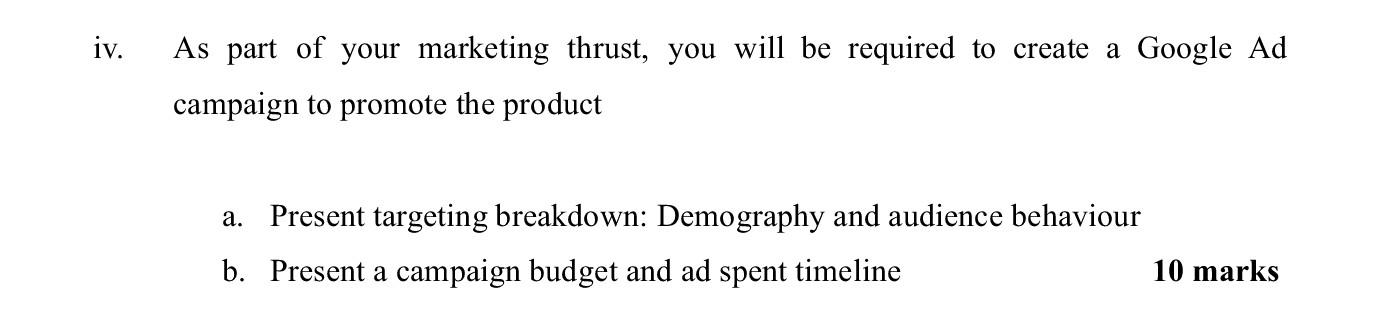 As part of your marketing thrust, you will be | Chegg.com