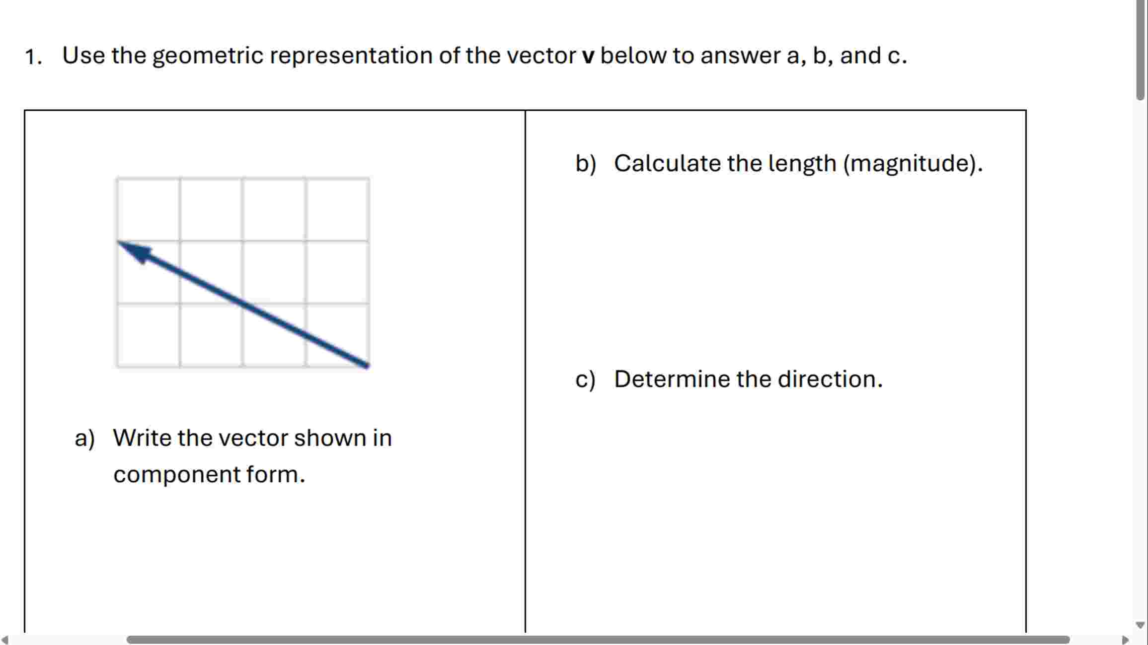 1. ﻿Use the geometric representation of the vector | Chegg.com