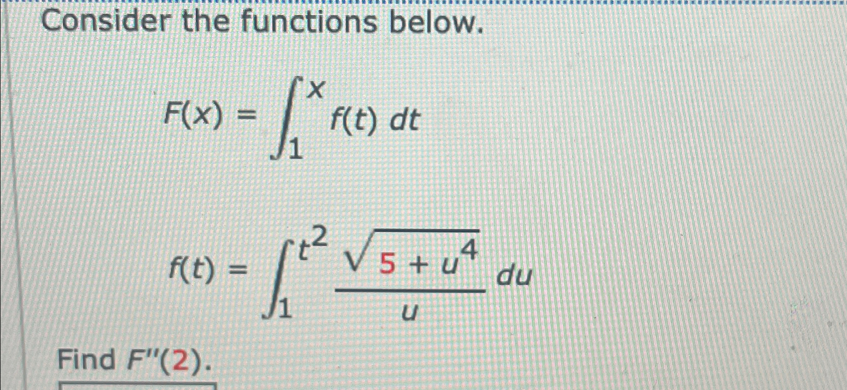 Solved Consider the functions | Chegg.com