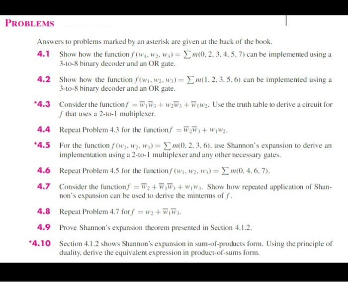 Solved PROBLEMS Answers to problems marked by an asterisk | Chegg.com