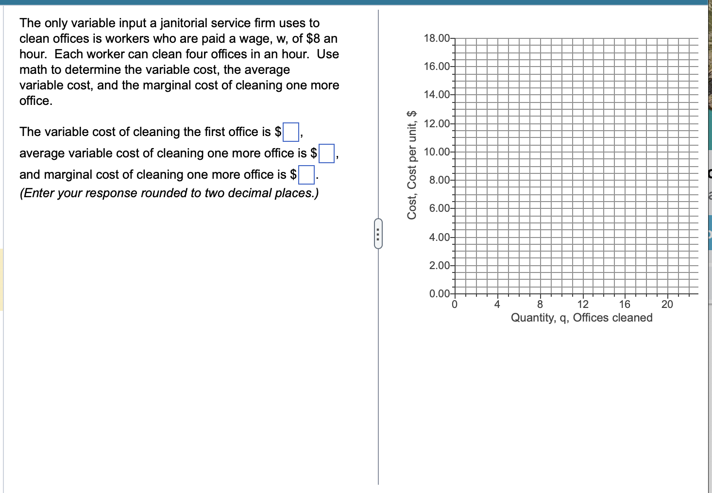 Solved The only variable input a janitorial service firm | Chegg.com