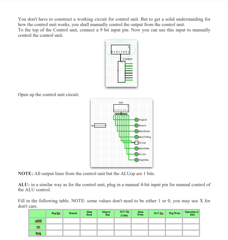 Solved You don't have to construct a working circuit for | Chegg.com