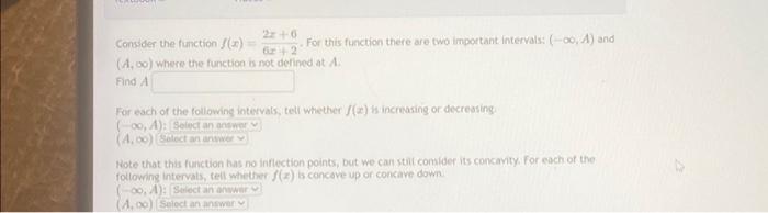 Solved Consider the function f(x)=6x+22x+6. For this | Chegg.com