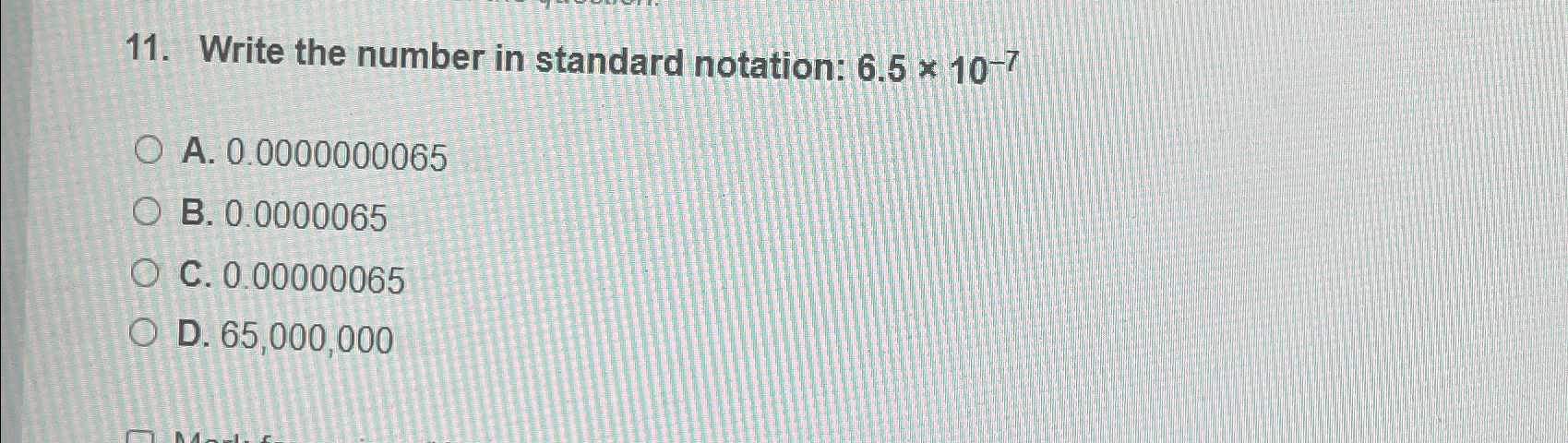 Solved Write the number in standard notation: | Chegg.com
