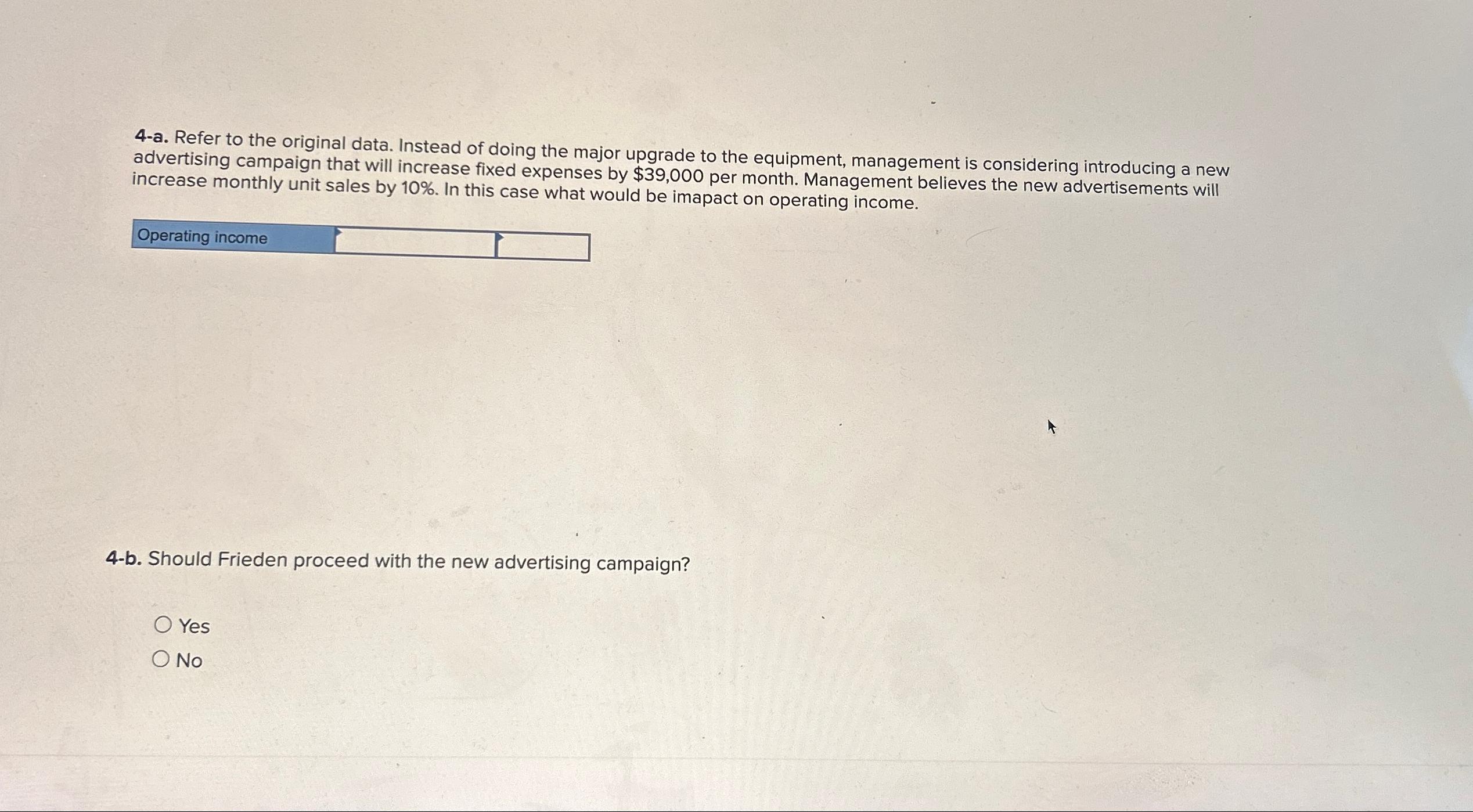 4Problem 4-27 ﻿Changes in Cost Structure; Break-Even | Chegg.com