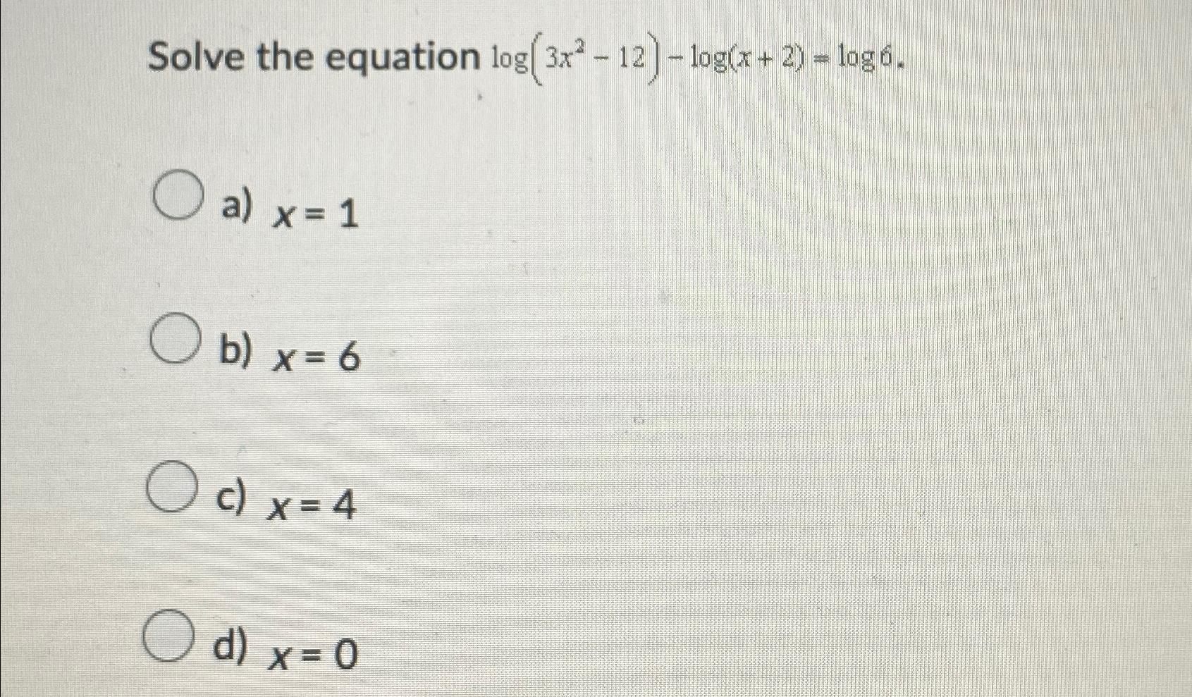 Solved Solve the equation | Chegg.com