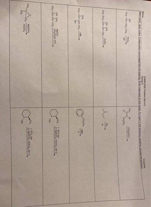 Solved Name CHEM 2535 Problem Set #10 Group 4 10 points Open | Chegg.com Solved Name CHEM 2535 Problem Set #10 Group 4 10 points Open | Chegg.com