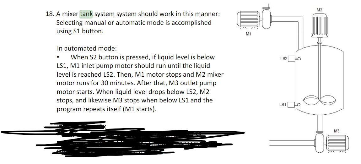 Solved A mixer tank system system should work in this | Chegg.com