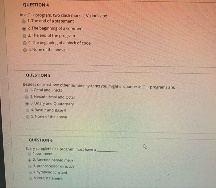 Solved QUESTION 2 What will the following code display? cout | Chegg.com