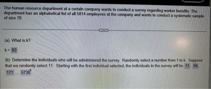 Solved The human resource department at a certain company | Chegg.com