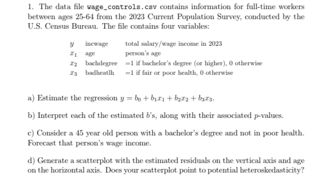 Solved Please use random numbers for: y, ﻿X1, ﻿X2, ﻿X3. | Chegg.com