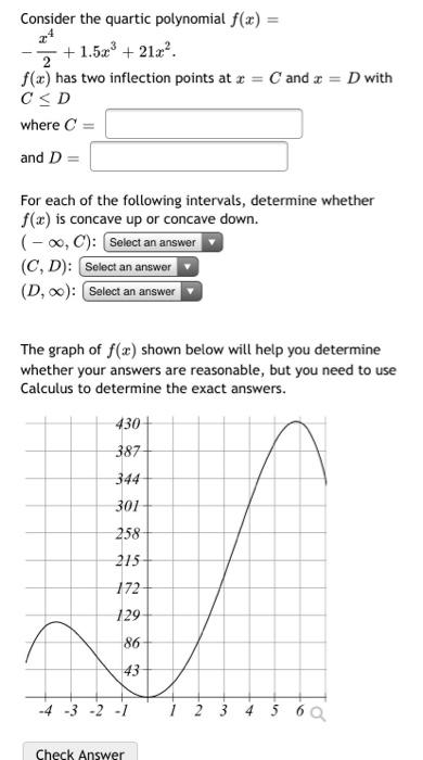 Solved Consider The Quartic Polynomial Fx 2 15x3 2350