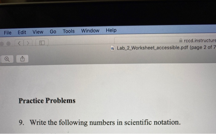 Solved File Edit View Go Tools Window Help rccd. instructure | Chegg.com
