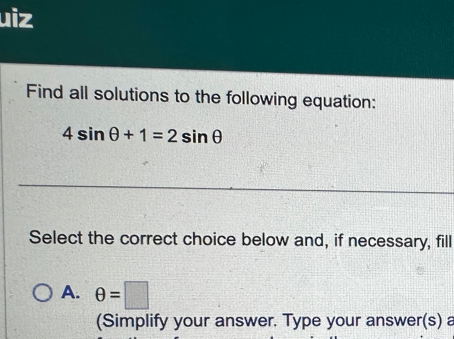 Solved Find all solutions to the following | Chegg.com