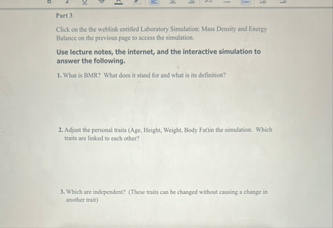 Solved Part 3Click on the the weblink entitled Laboratory | Chegg.com